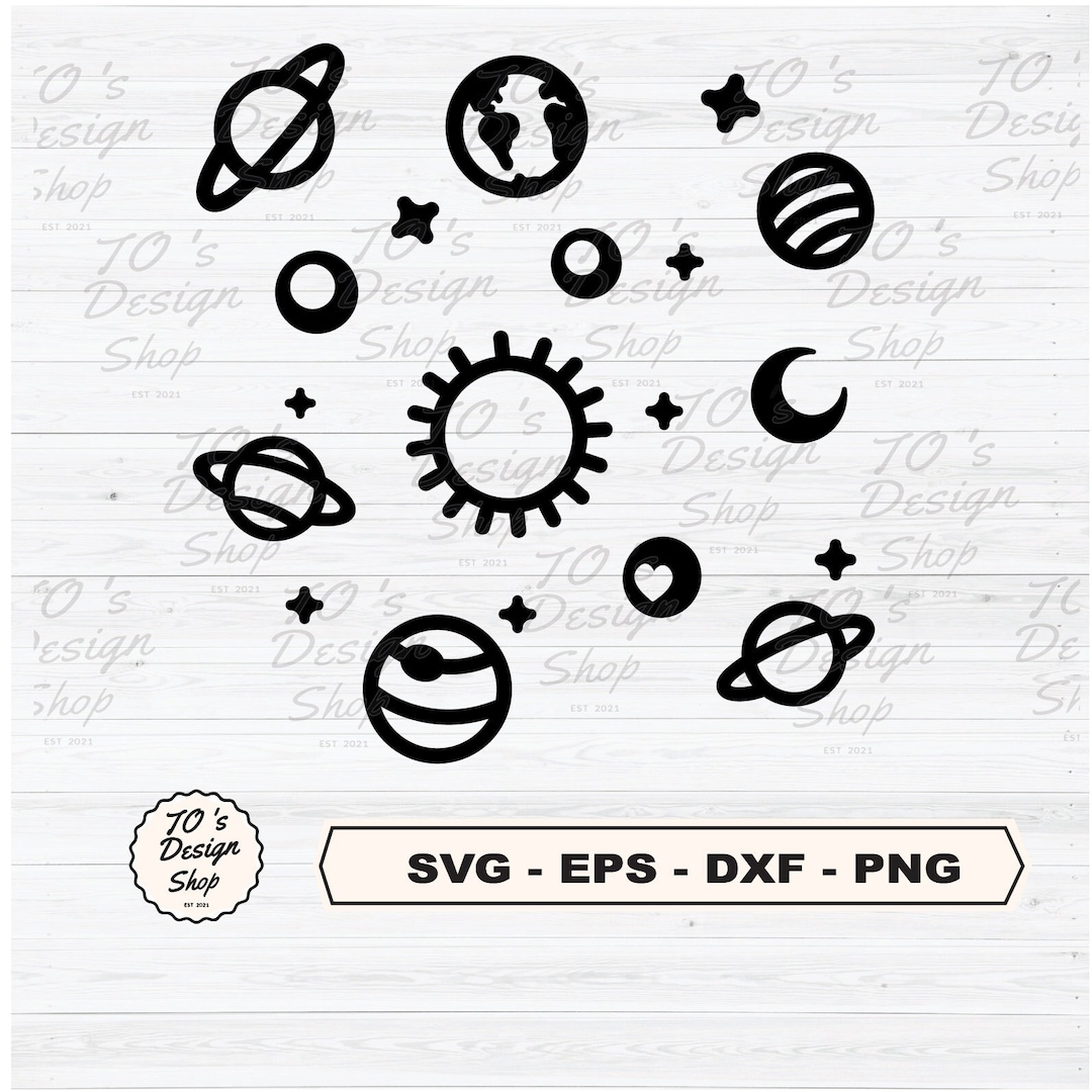 Solar System Svg, Universe Svg, Space Solar System Svg Cute Space ...