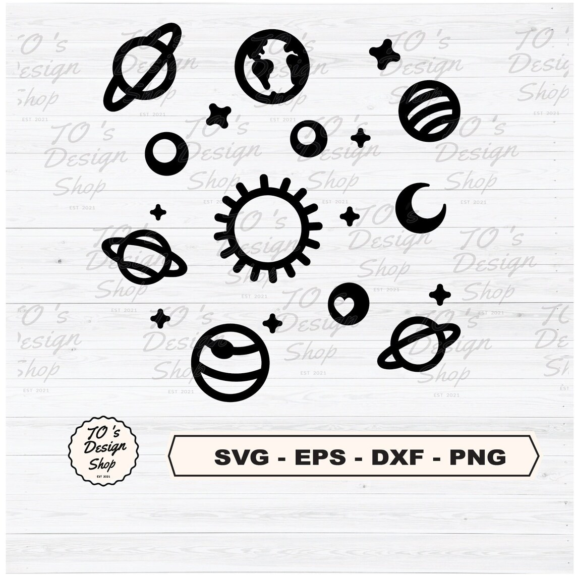 Solar System Svg, Universe Svg, Space Solar System Svg Cute Space ...