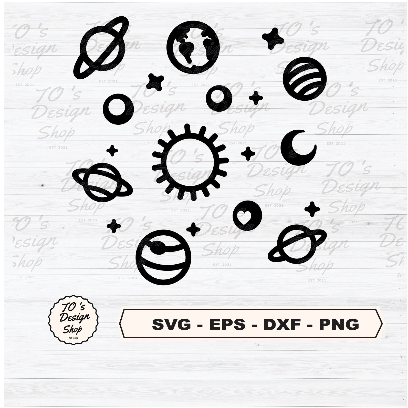 Solar System Svg, Universe Svg, Space Solar System Svg Cute Space ...