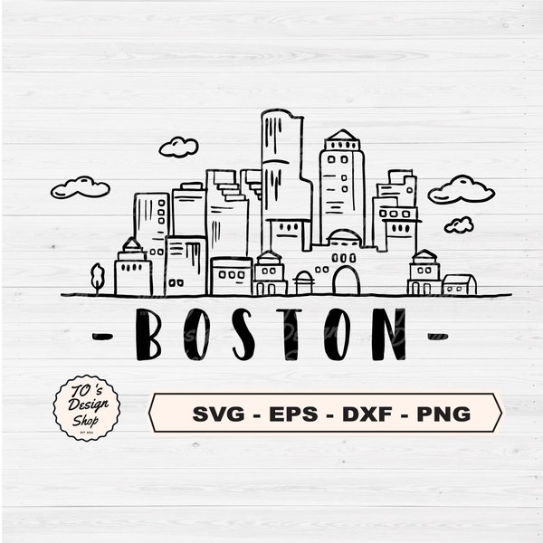 Boston Skyline - Etsy
