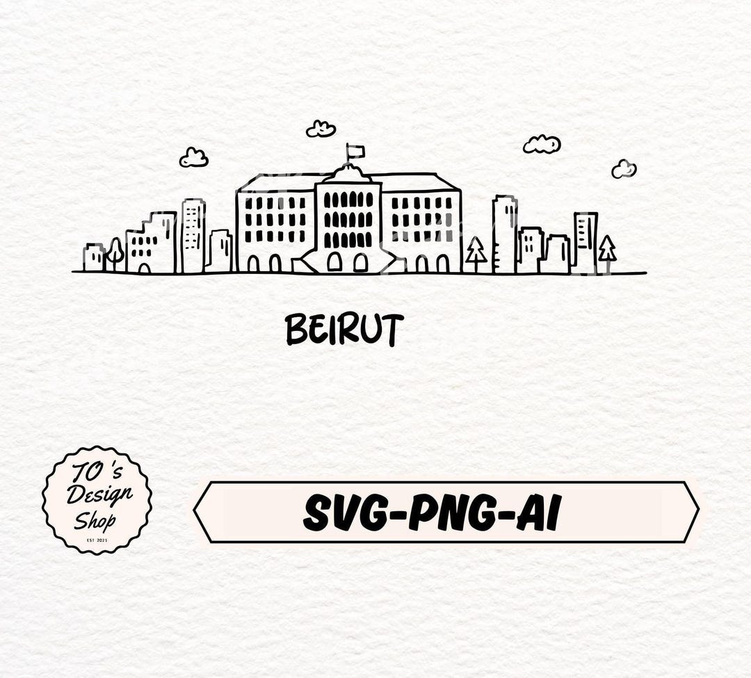 Beirut Skyline SVG | City Clipart Vector for Wall Art, Shirts & DIY ...