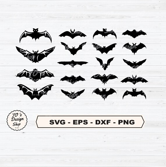 16 Bats svg Halloween Bats Cut File Flying Bats Svg Bats | Etsy