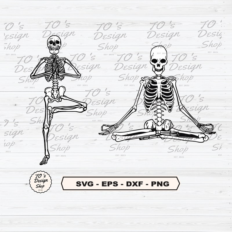 Skeleton Yoga Svg - Etsy