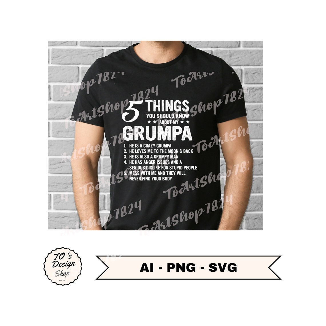5 Things You Should Know About My Grumpa Funny Grandpa Gift Svg, Png ...