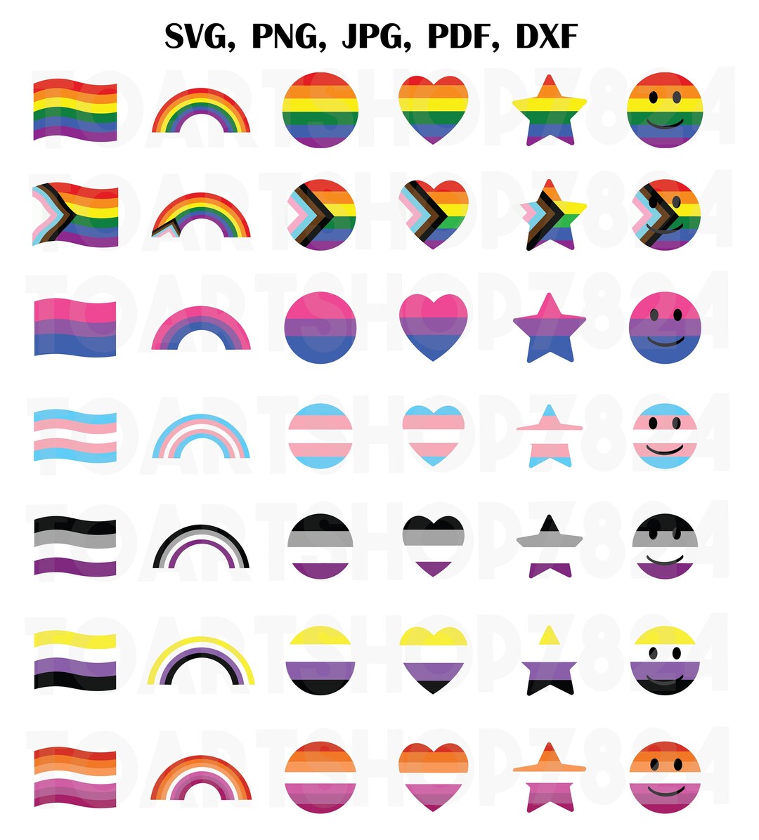 LGBTQ+ Flags Pride Printable Cut Files,lgbtq+ Svg Png Bundle, Pride ...