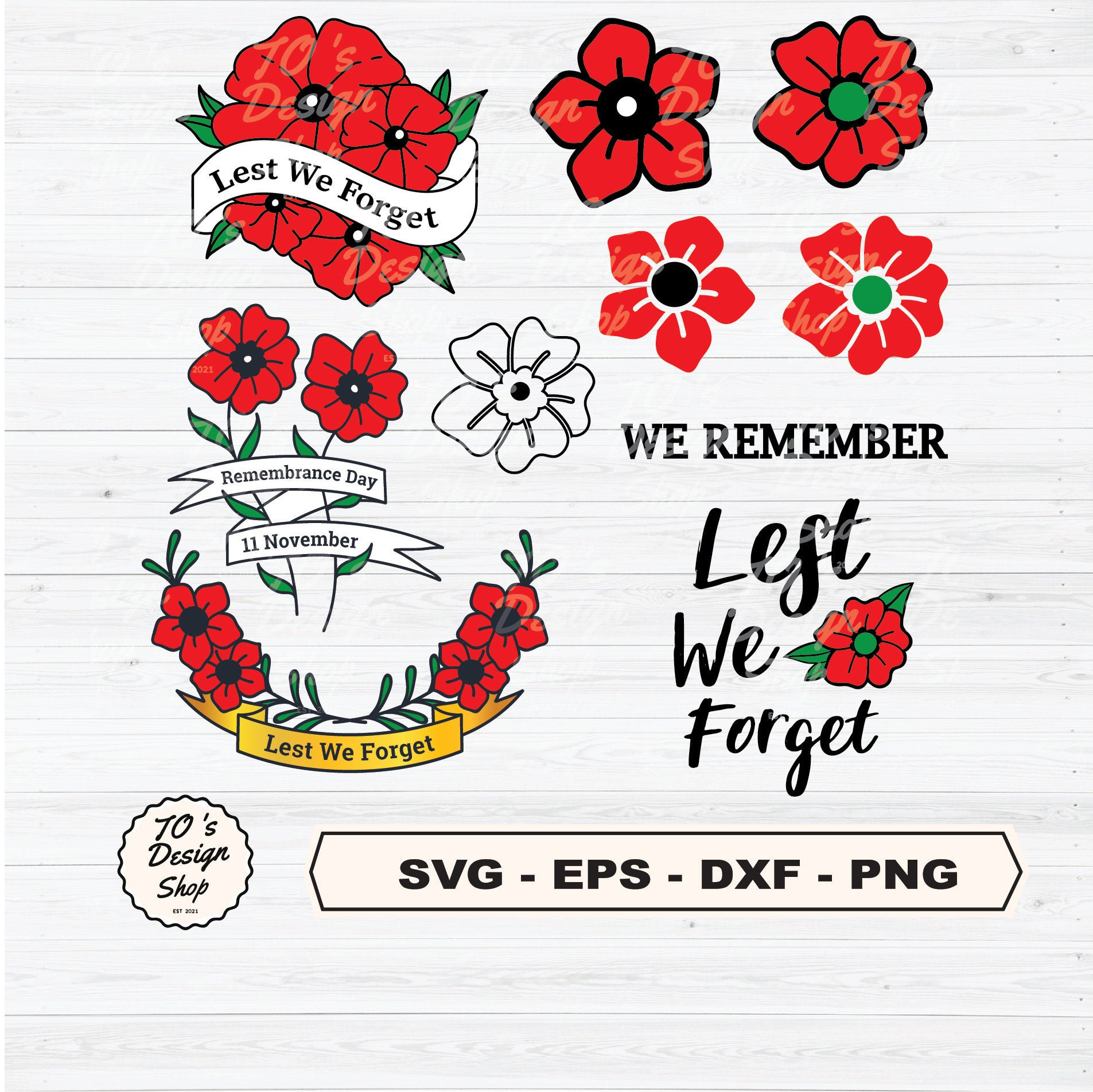 Erinnerungstag Svg We remember svg Lest We Forget Svg Poppy | Etsy