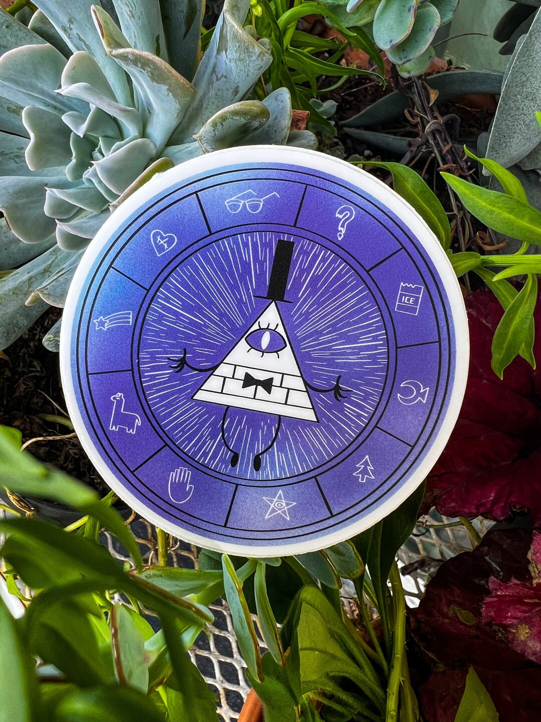Cipher Wheel Matte Vinyl Sticker Gravity Falls Bill Cipher - Etsy