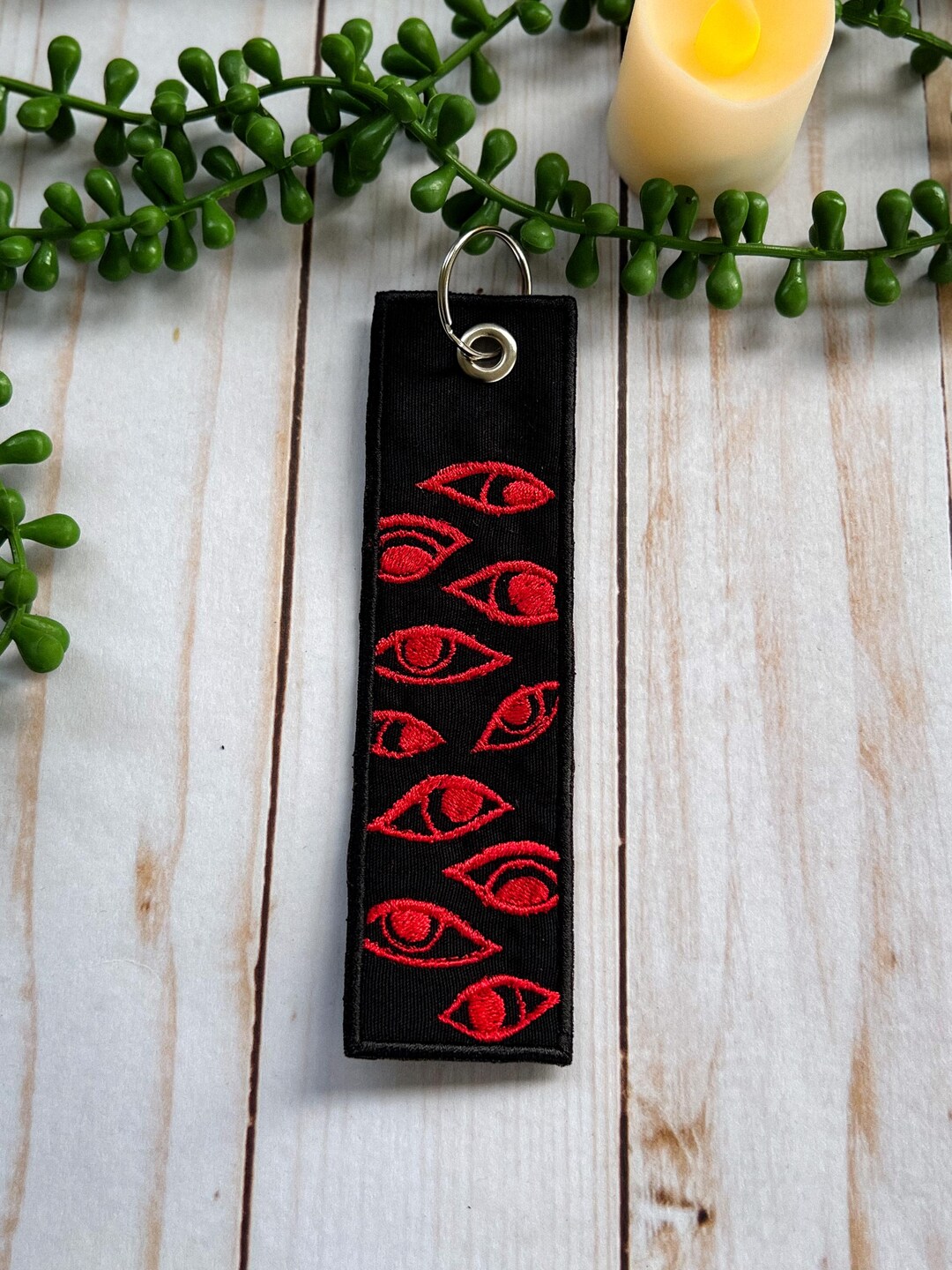 Watchful Eyes Jet Tag Keychain - Etsy