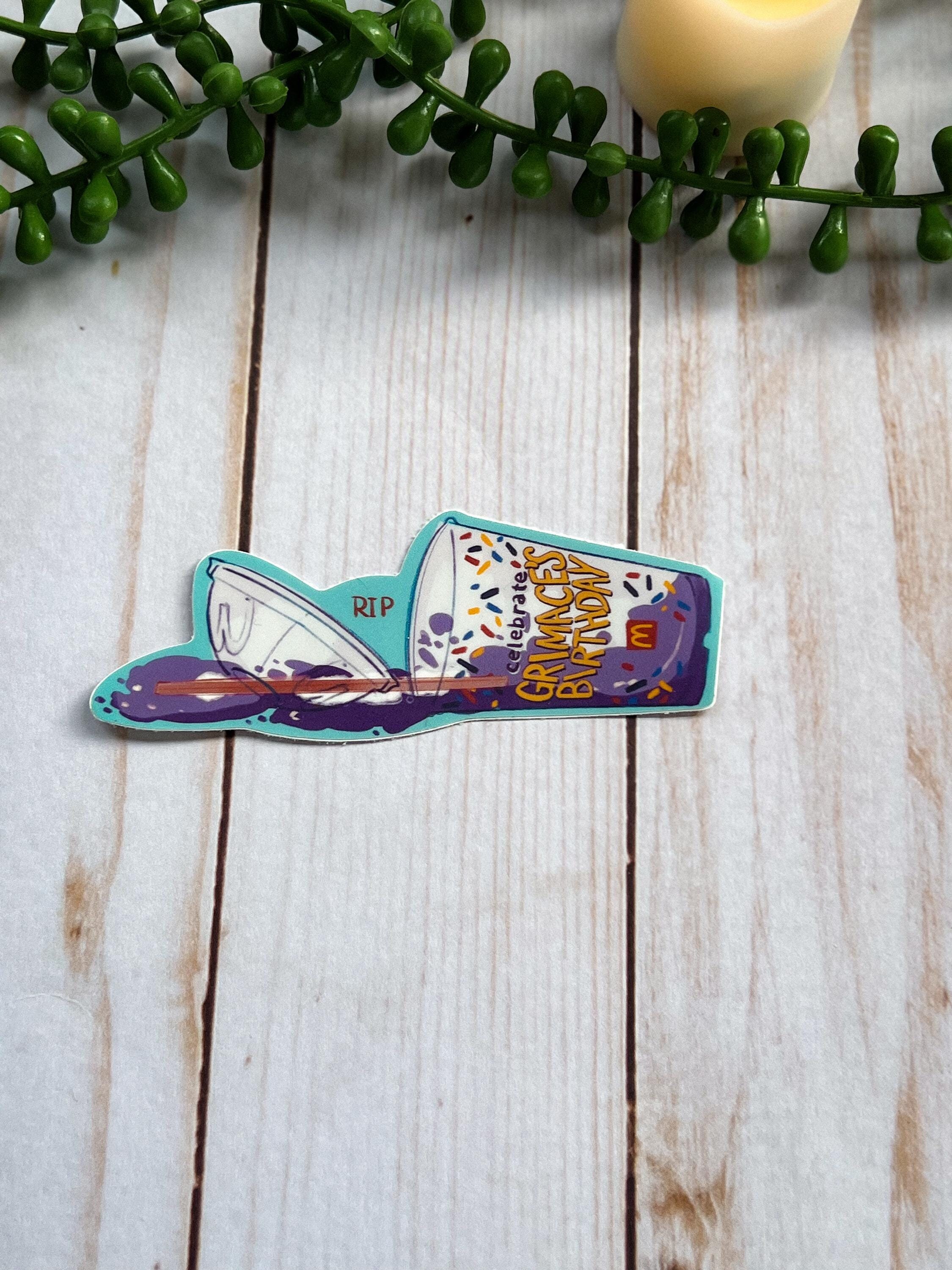 Grimace Birthday Shake Matte Sticker - Etsy
