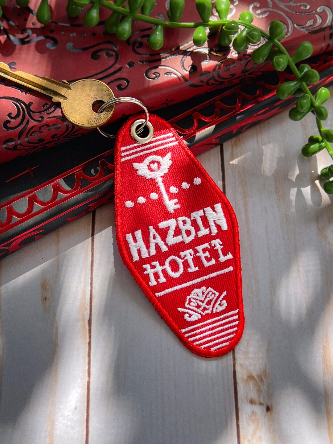 Hazbin Hotel Motel Embroidered Keychain - Etsy