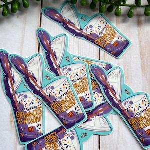 Grimace Birthday Shake Matte Sticker - Etsy