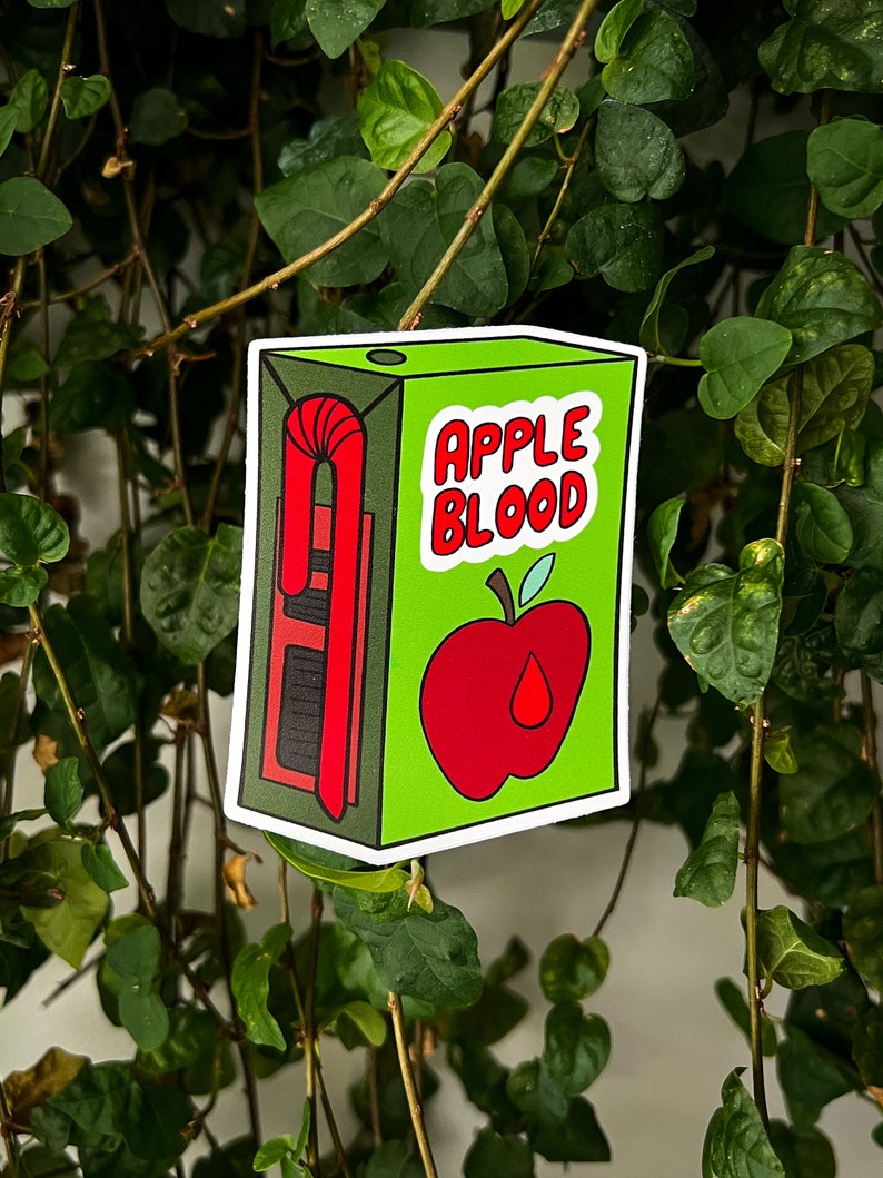 Apple Blood Juice Box Sticker Ghoul Aid Juice Box Sticker - Etsy