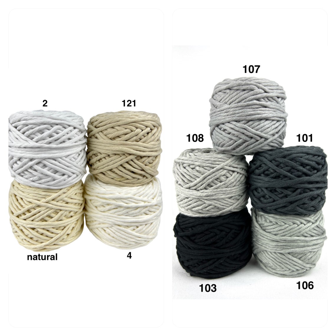 3-4mm Macrame Cord Single Twist String Macrame Yarn Cotton - Etsy
