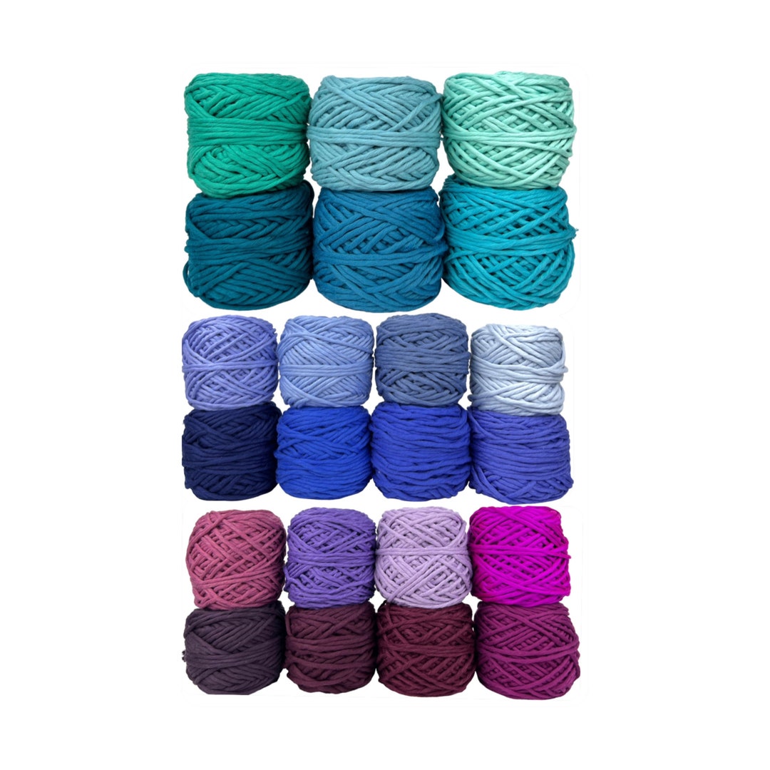 3mm Lilac Blue Purple Macrame Cord, Single Twist String, Macrame Yarn ...