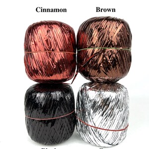 Metallic Raffia Yarn, Raffia Crochet Yarn,raffia Ribbon, Shiny Raffia ...