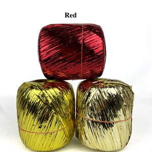 Metallic Raffia Yarn, Raffia Crochet Yarn,raffia Ribbon, Shiny Raffia ...