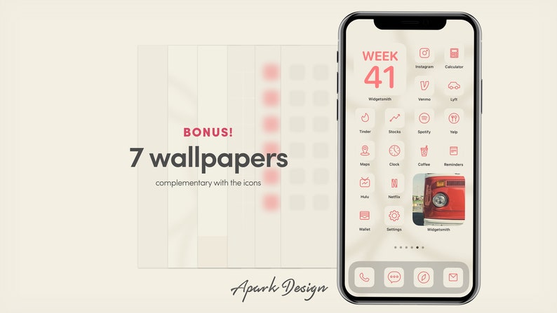 App Icons IOS 14 - Vintage Red Icons - Etsy