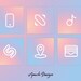 100+ App Icons IOS 14 - Pink Purple Gradient - Etsy