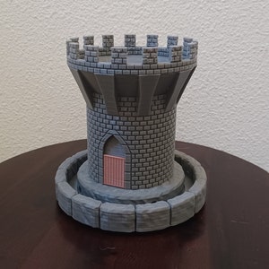 Tower Plant Pot With Working Drawbridge and Moat - Etsy