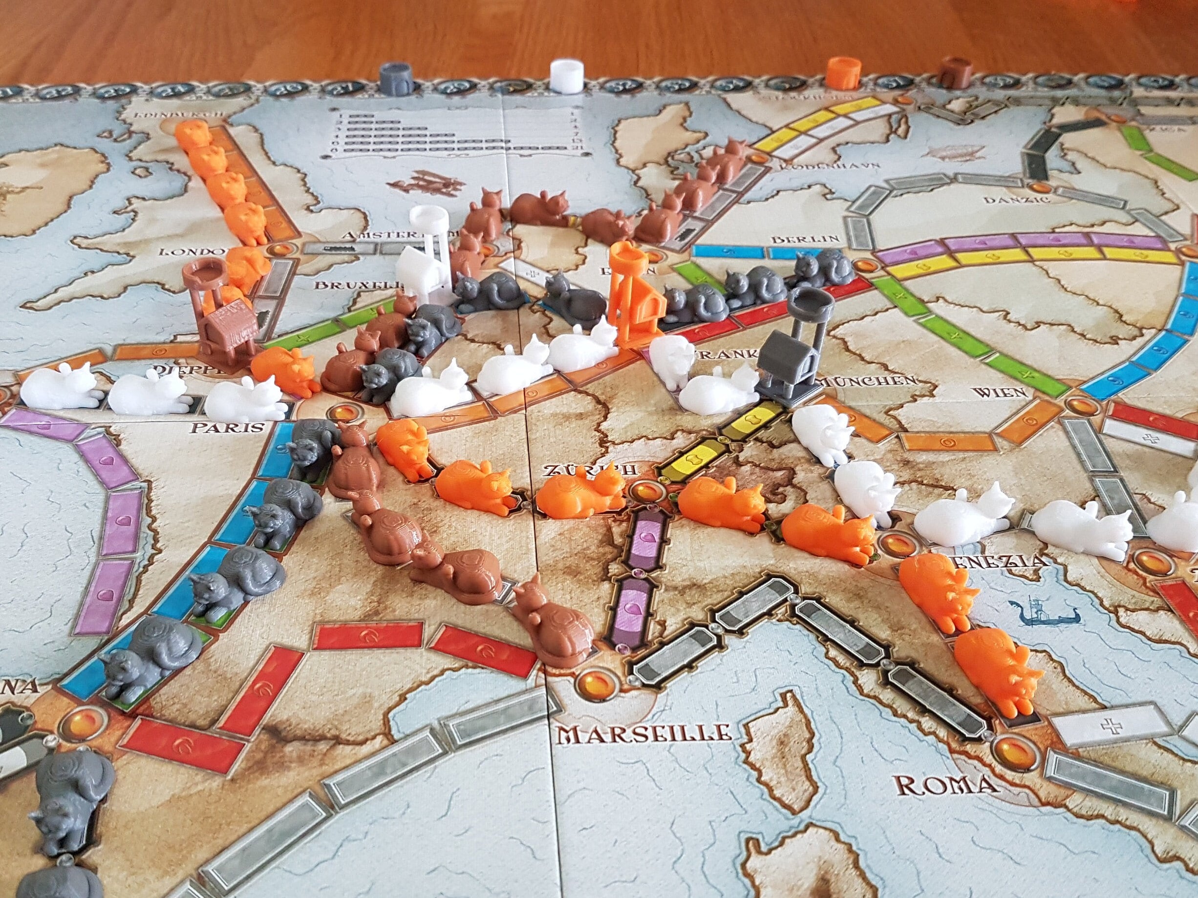 3D Orcs Cat Themed Pieces for Games Like Ticket to Ride - Etsy