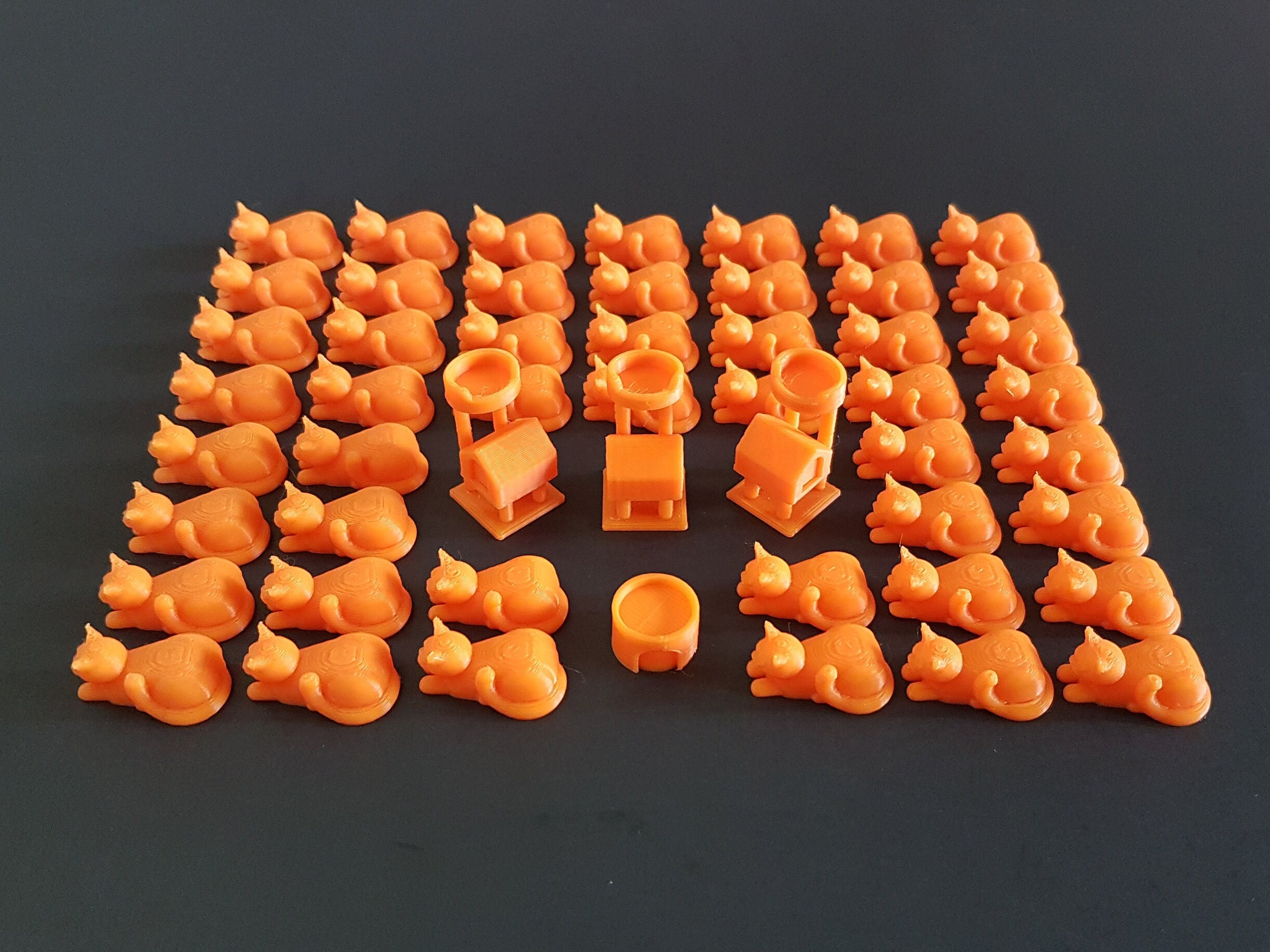 3D Orcs Cat Themed Pieces for Games Like Ticket to Ride | Etsy