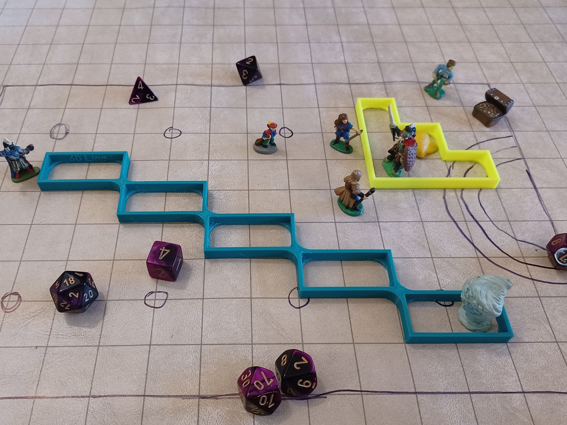 Set of 16 Area of Effect Grid Frames for D&D Pathfinder and - Etsy