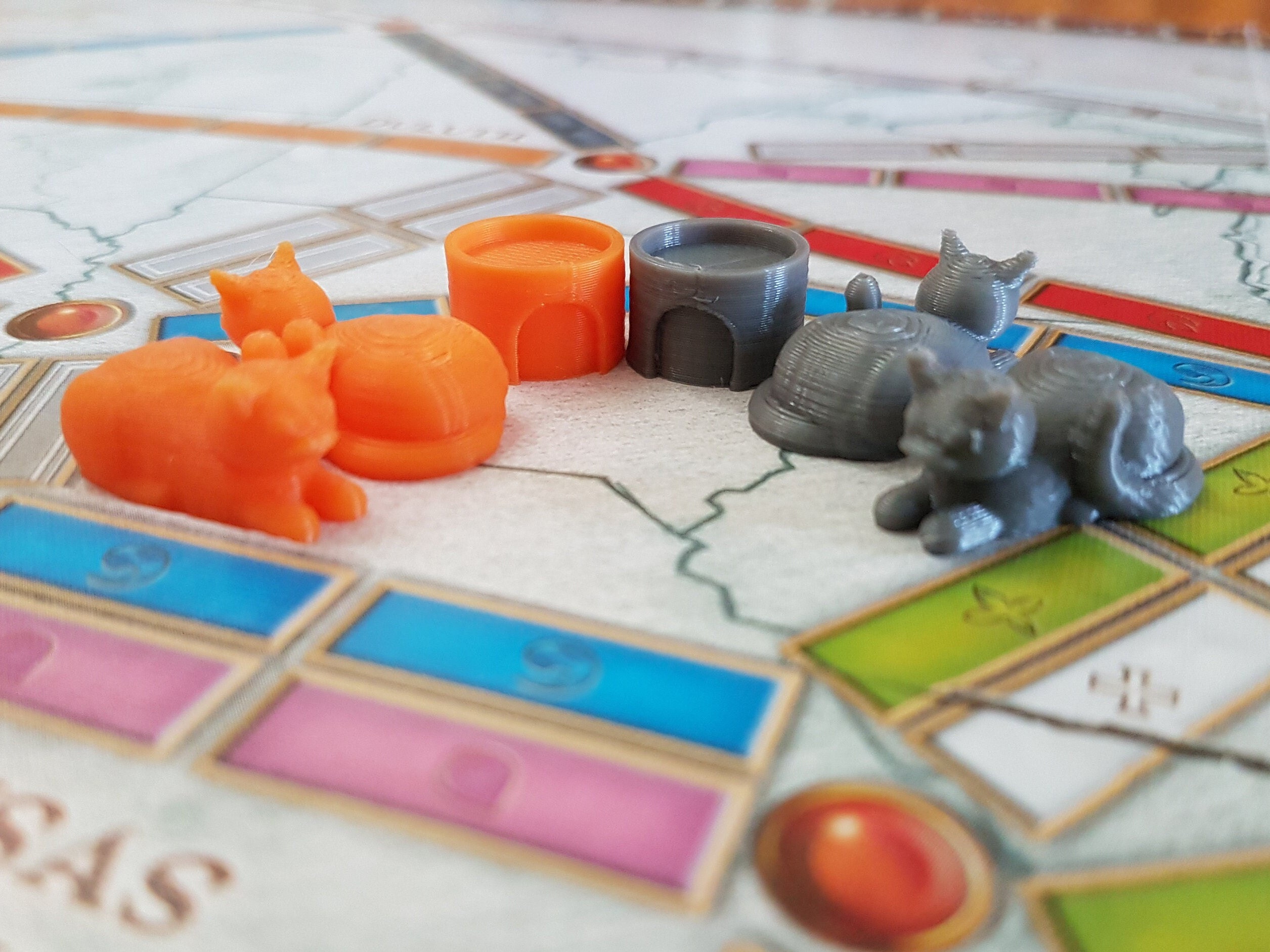 3D Orcs Cat Themed Pieces for Games Like Ticket to Ride | Etsy