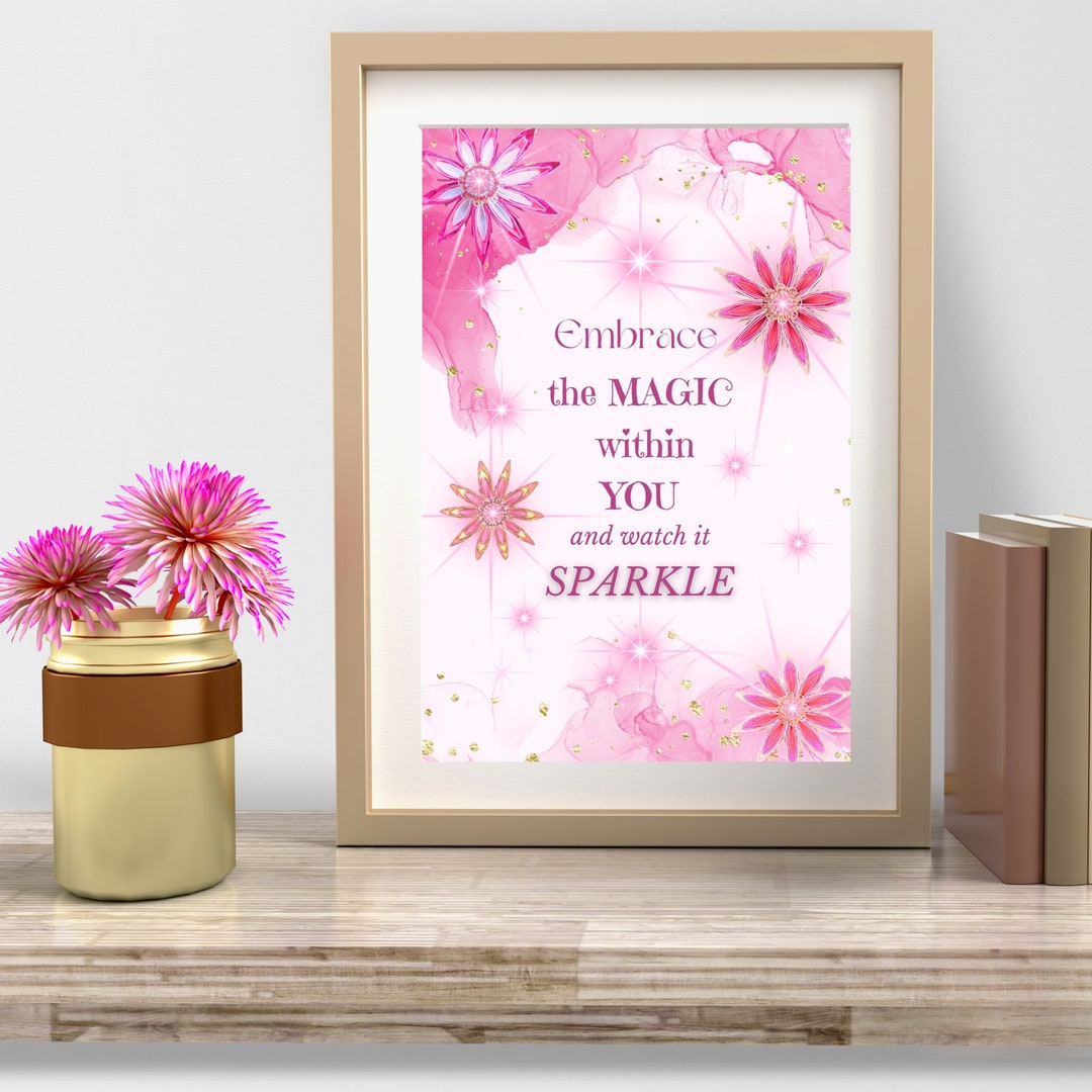 Magical Girls Print Feel Good Poster for Girly Pink Bedroom - Etsy