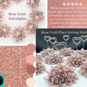 10 Silver Flower Place Card Holders With Heart Card Holder, Silver ...