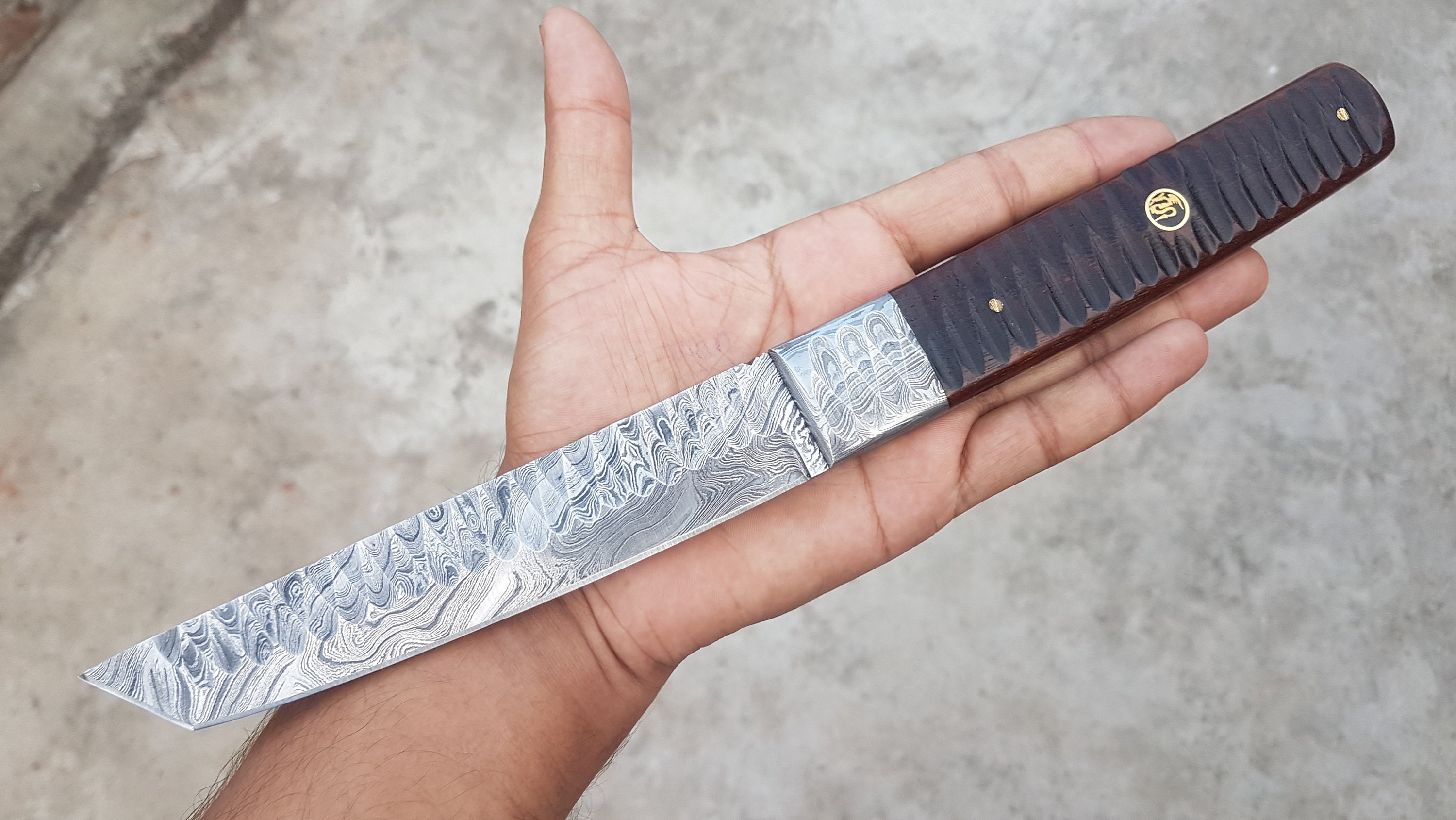 Damascus Tanto Knife 12 Prestigious Handmade Tanto - Etsy