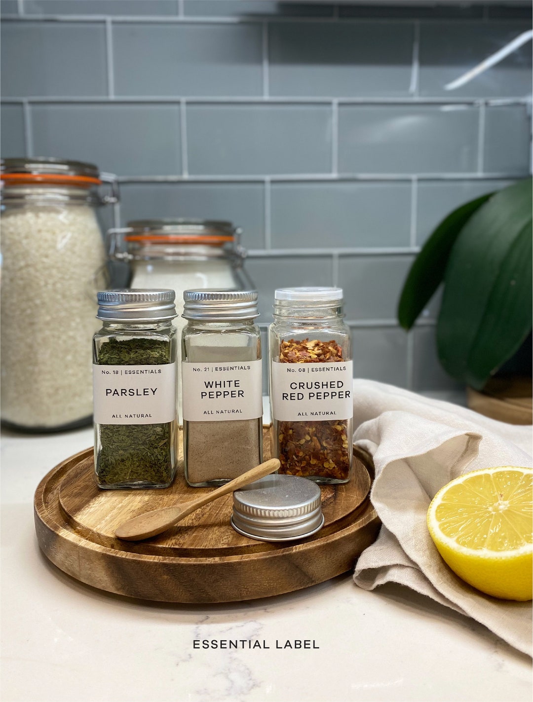 Personalized Spice Labels 6 or 21 Sets for Your Spice Rack for Purchase ...