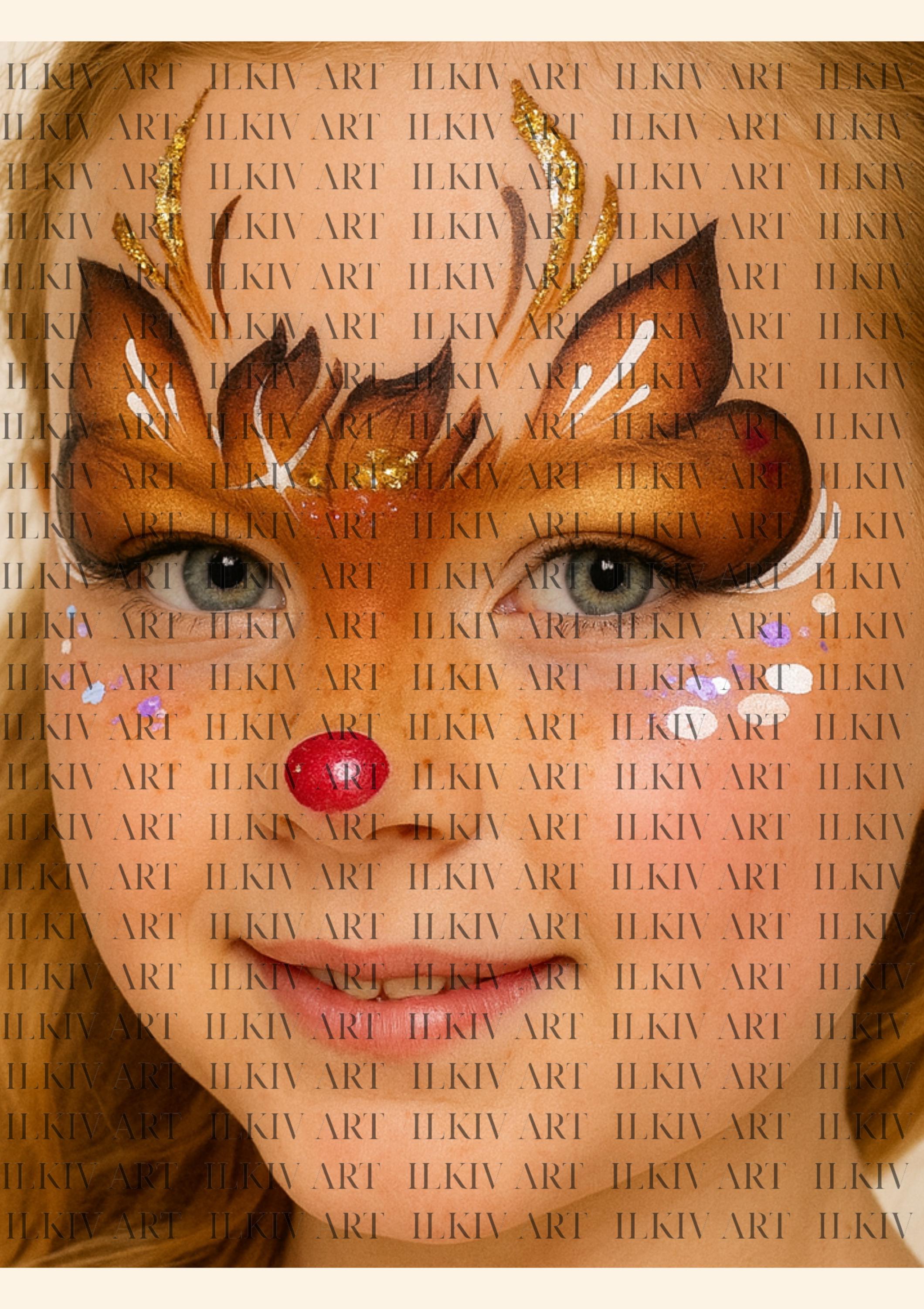 Christmas Face Paint Designs | 18 Painting Ideas Contract as a Gift ...