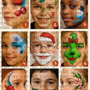 Christmas Face Paint Designs | 18 Painting Ideas Contract as a Gift ...