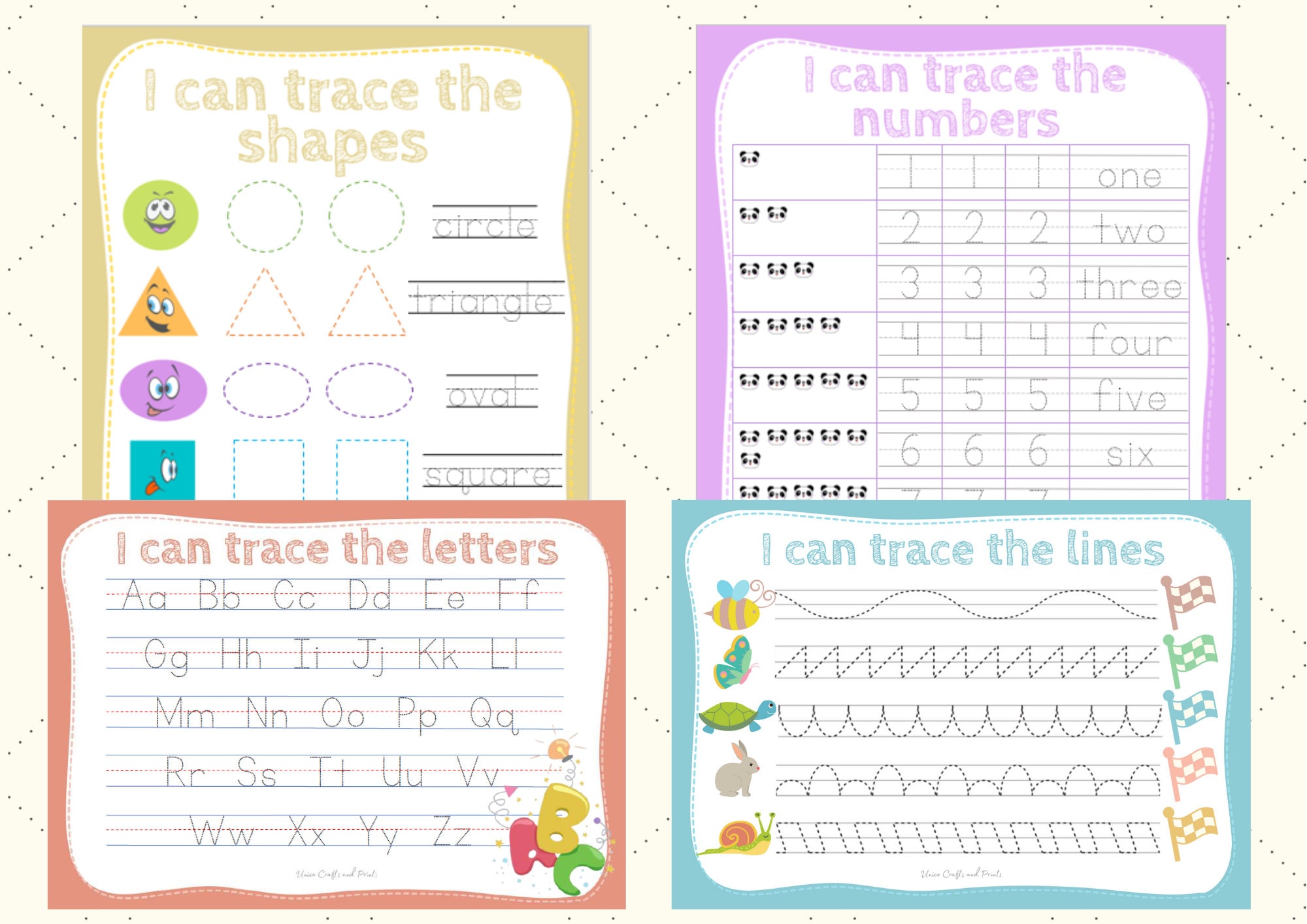 Custom Tracing Sheet Whole Set, Handwriting Practice Personalized ...