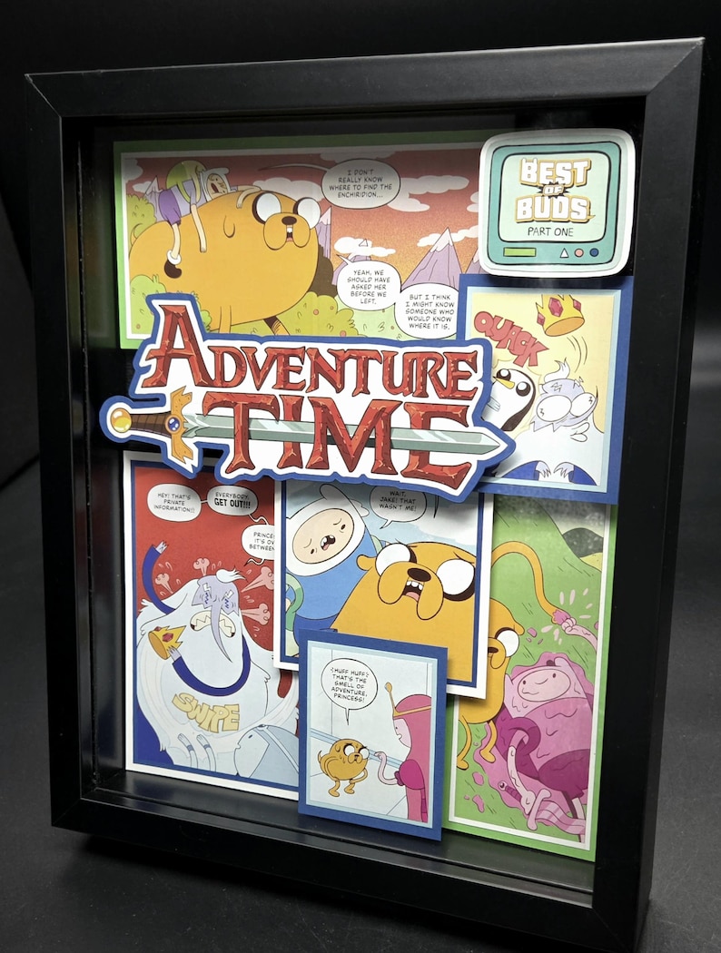 Adventure Time 3D Comic Book Shadow Box Art Collectible, With Finn the ...
