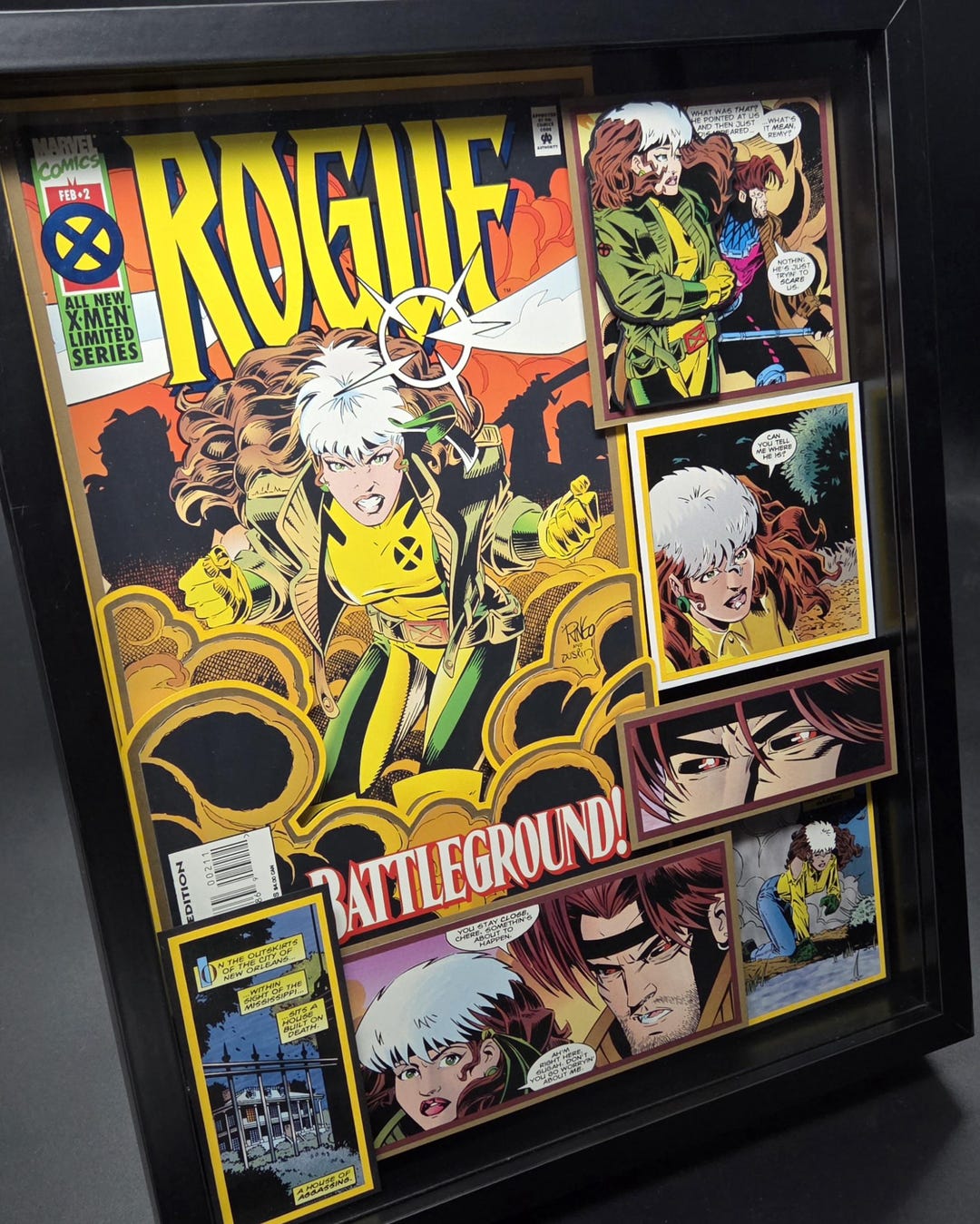 Rogue Comic Book Shadow Box, Collectible Framed Wall Art (11x14) - Etsy