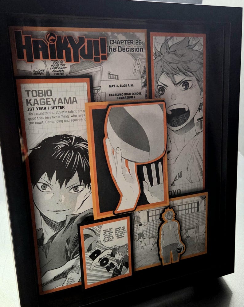Haikyuu!! Manga Shadow Box Art: Collectible Anime Style Wall Decor - Etsy