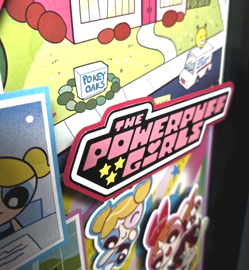 Powerpuff Girls Custom Shadow Box, Original Comic Book Shadow Box ...