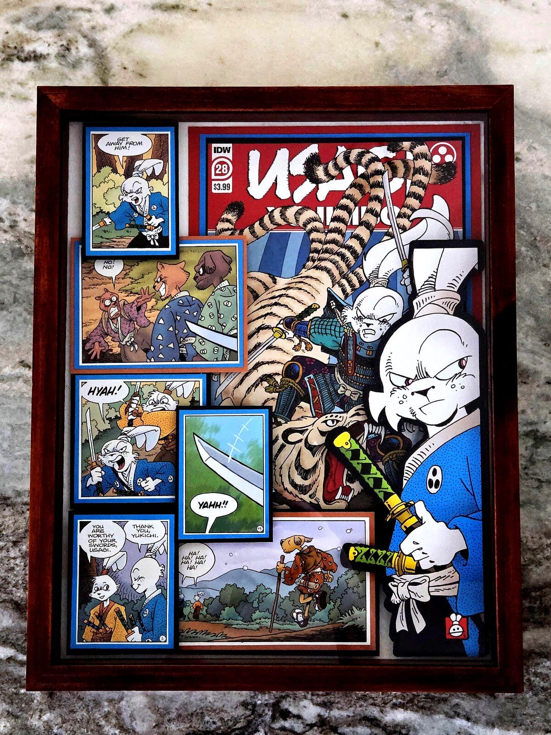 Usagi Yojimbo Shadow Box, Original Comic Book Shadow Box, Collectible ...