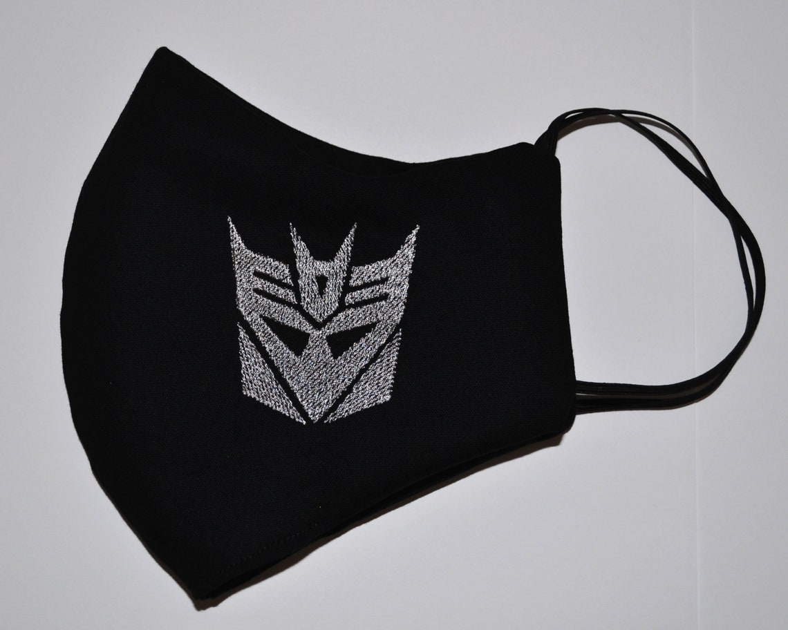 Transformers Decepticon Face Mask ADULT Embroidered | Etsy