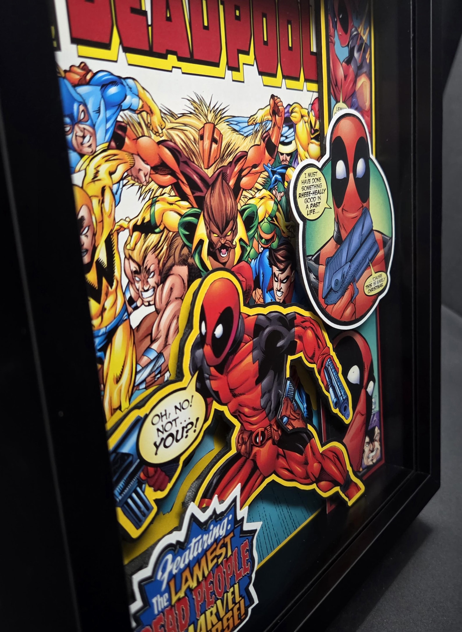Deadpool Comic Book Shadow Box Art: 3D Collectible Wall Decor - Etsy