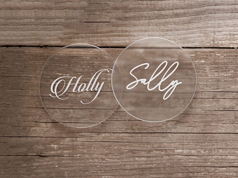 Engraved Wedding Place Names Mirrored Place Cards Rose - Etsy