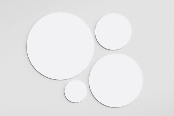 White Round Acrylic Blanks Circle White Acrylic Blanks for - Etsy
