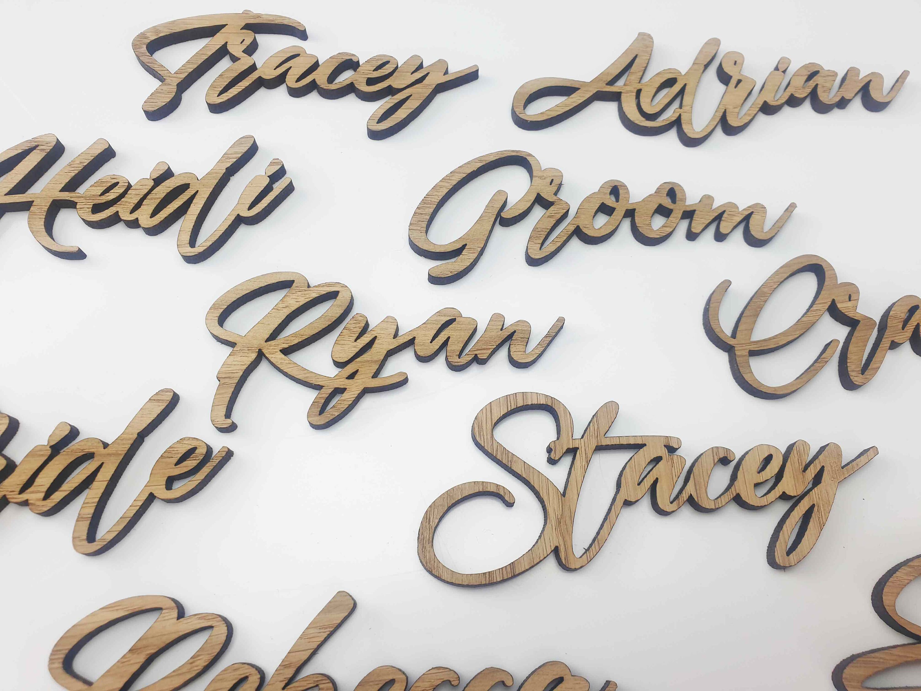 Wooden Wedding Place Names Oak Place Cards Rustic Place - Etsy UK