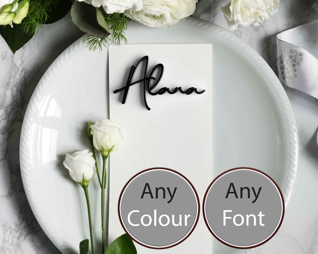 Wedding Place Names Custom Made From Acrylic. Range of Colours Inc ...