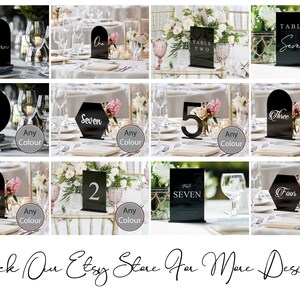 Black Wedding Table Number | Acrylic Table Number | Black Table Numbers ...