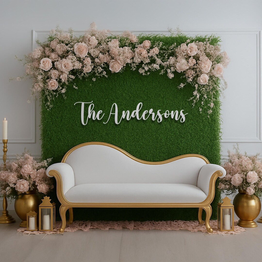 Personalised Acrylic Wedding Sign | Custom Surname Welcome Sign ...