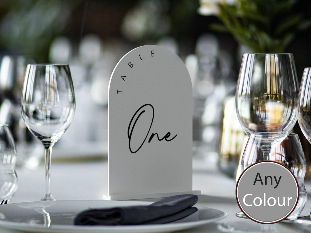 White Wedding Table Number | Acrylic Table Number | White Table Numbers ...
