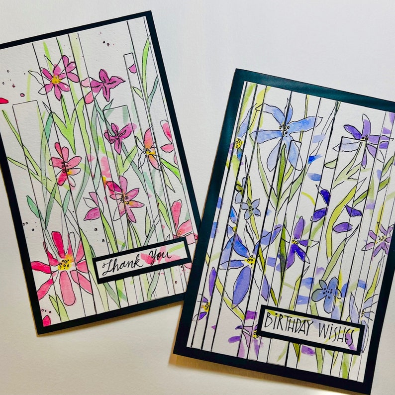 Online Class: Watercolour Collage Cards (pre-recorded) - Etsy