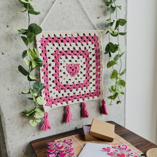 Crochet Heart Banner - Etsy